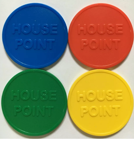 HOUSE POINT TOKENS PLASTIC HOME, SCHOOL, REWARD - BAG OF 100 - 5 ...