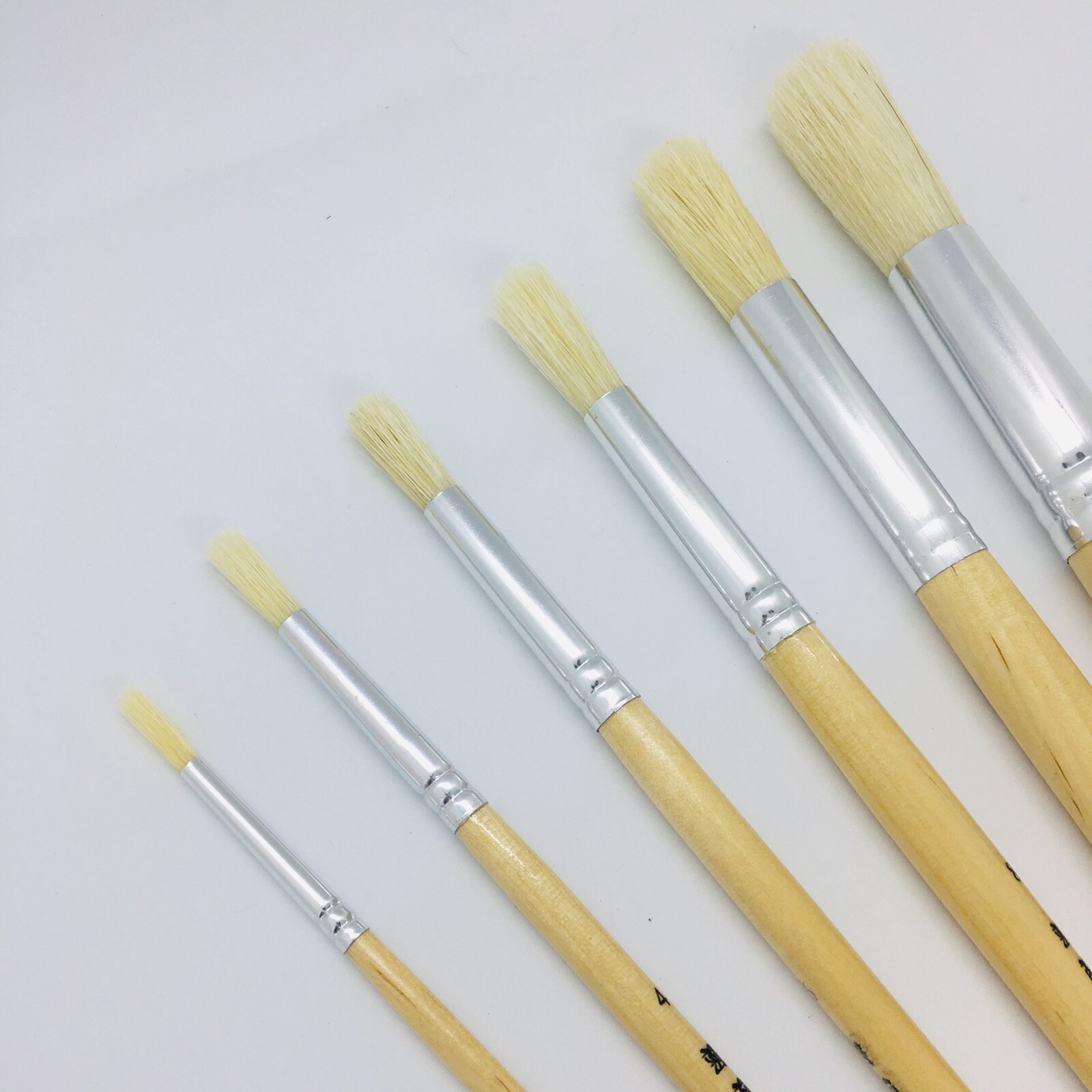 XDT#582 Mop Round Tip Artist Paint Art Brush 6pc Set Hog Oil Acrylic ...