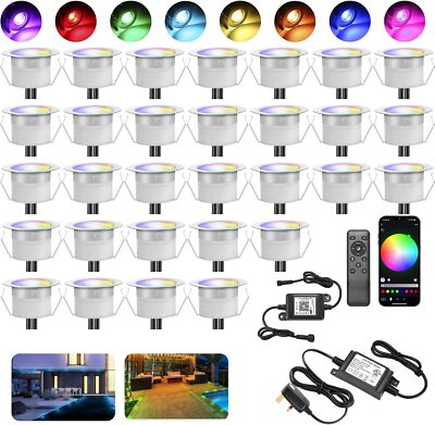 45mm WIFI RGB+Warm White Led Decking Lights Lighting for Terrace/Patio ...