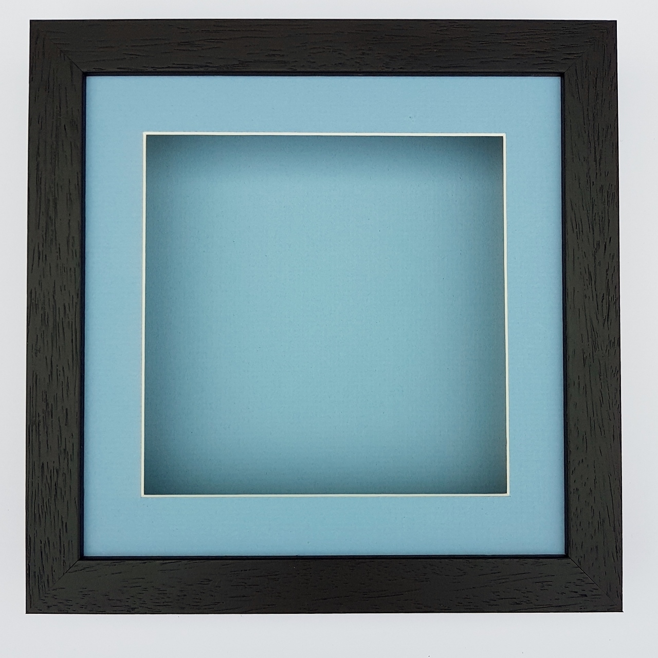 3D 5"x5"-20"x20" Flat Black Wood Picture Deep Box Frame for Medal Cast ...