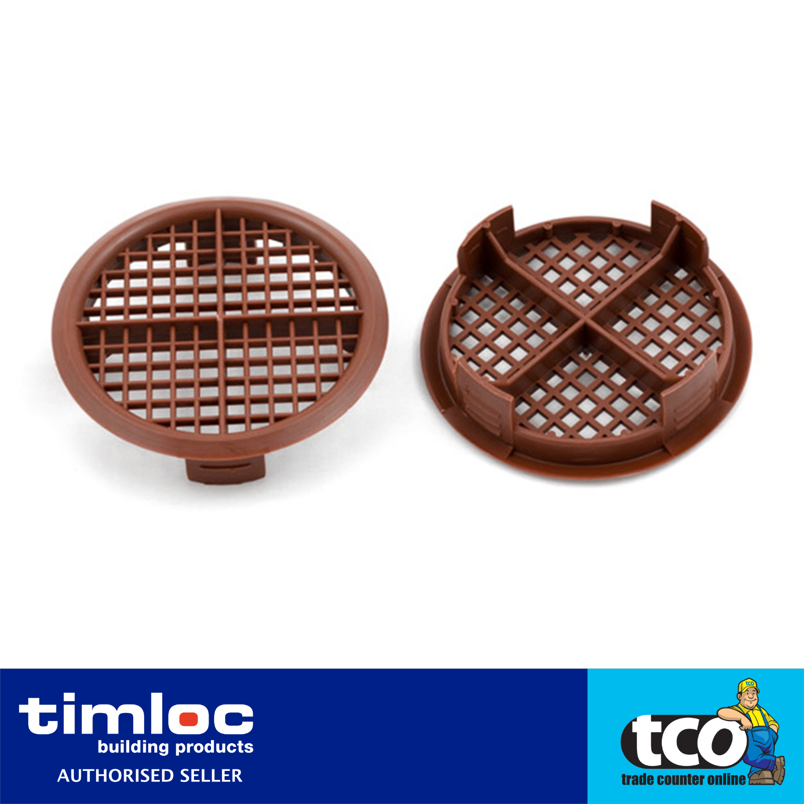 10 x Timloc Push-In Soffit Vent 70mm | Round UPVC Disc | White Black ...