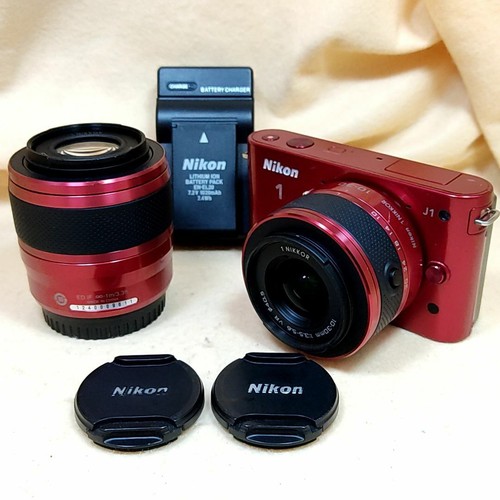 Nikon 1 J1 Mirrorless Camera RED with Zoom Lens From Japan Used | eBay