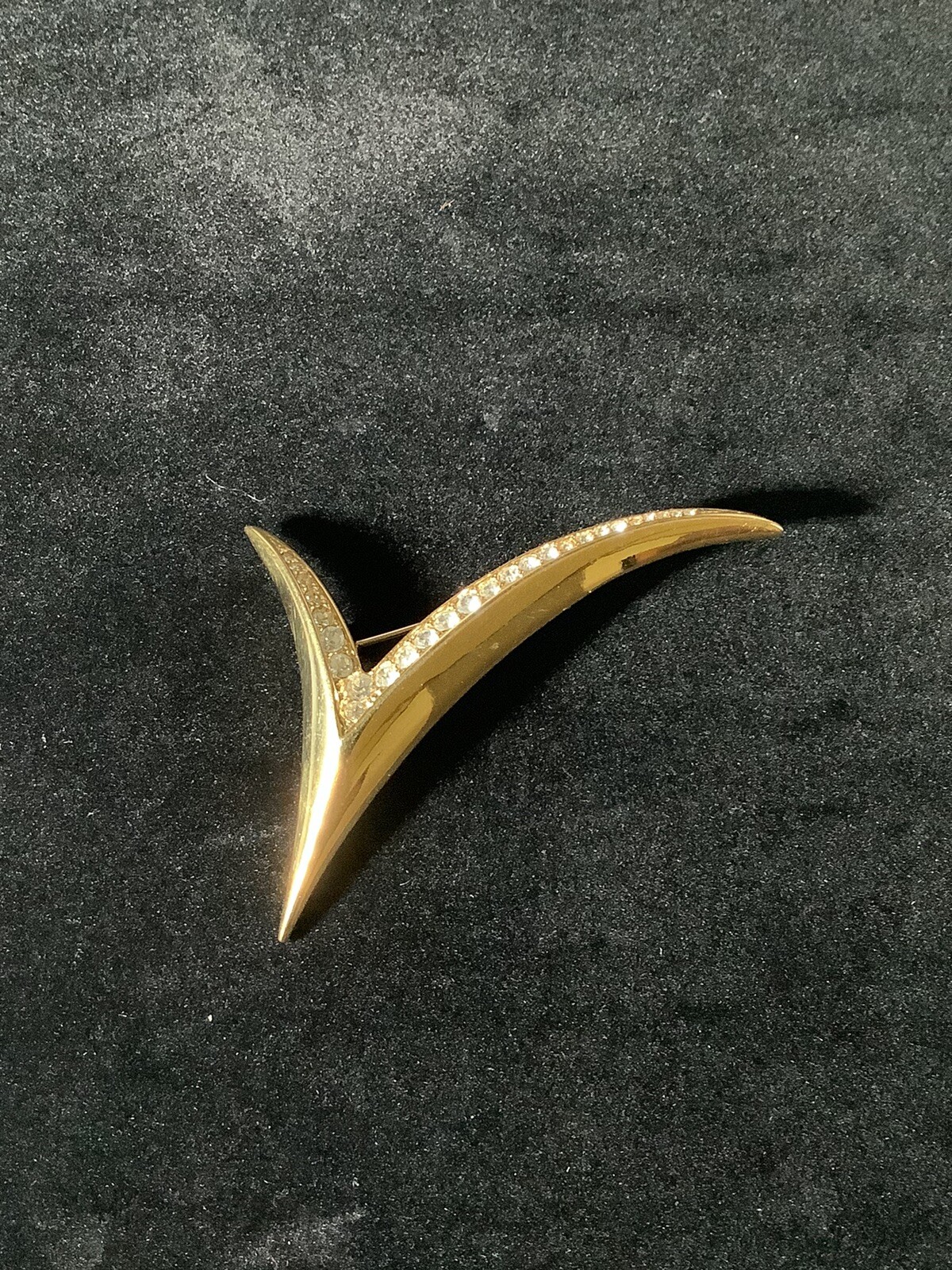 Vintage Signed Napier Check Mark Brooch Pin W/ Rhines… - Gem