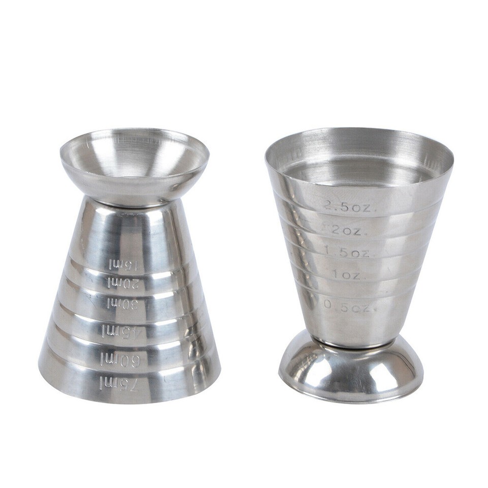 75ml Metal Measure Cup Drink Shot Ounce Jigger Bar Mixed Cocktail ...