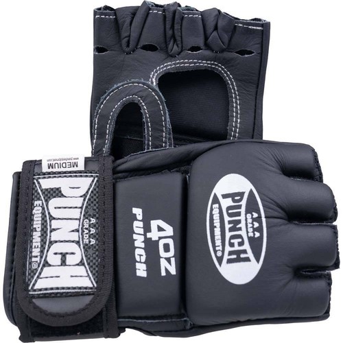 Punch Cage Cutters 4oz Matte Black MMA Gloves | eBay Australia