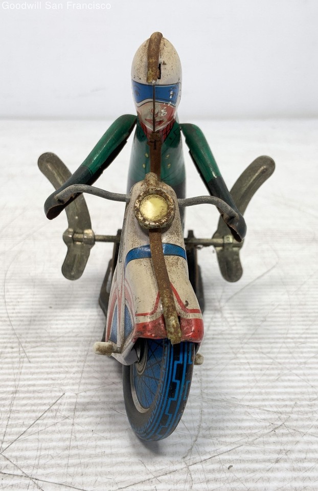 Vintage Tin Motorcycle Wind-Up Toy MS 702 Original Box | eBay