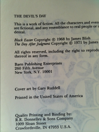 The Devil's Day by James Blish | eBay