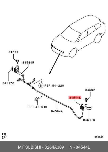 Genuine OE Bracket Plastic 8264A309 for Mitsubishi 8264-A309 online ...