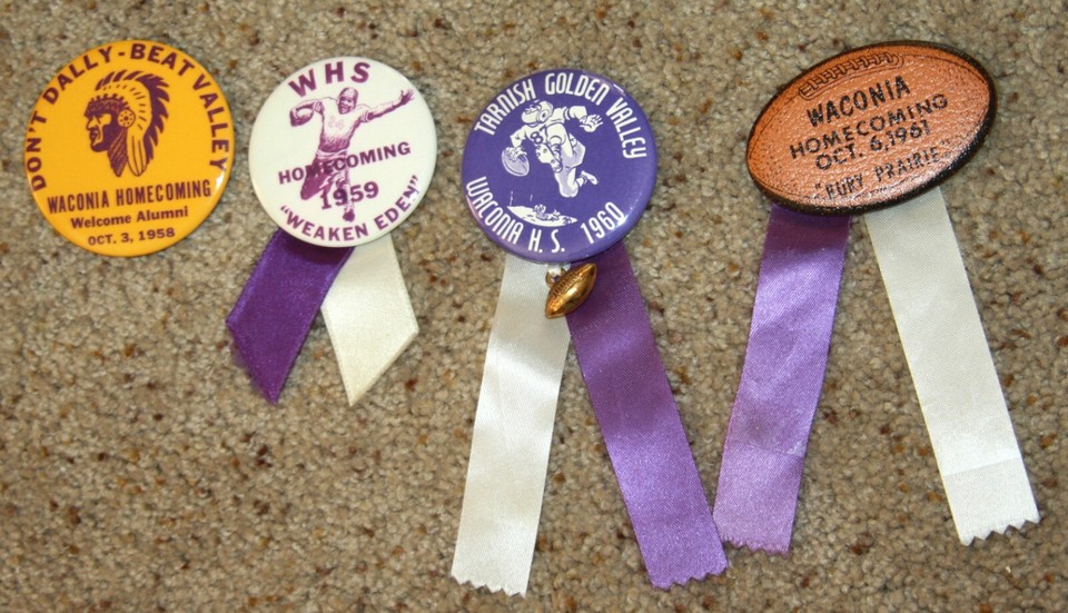 Vintage Waconia High School Minnesota Homecoming Ribbons Pins football ...