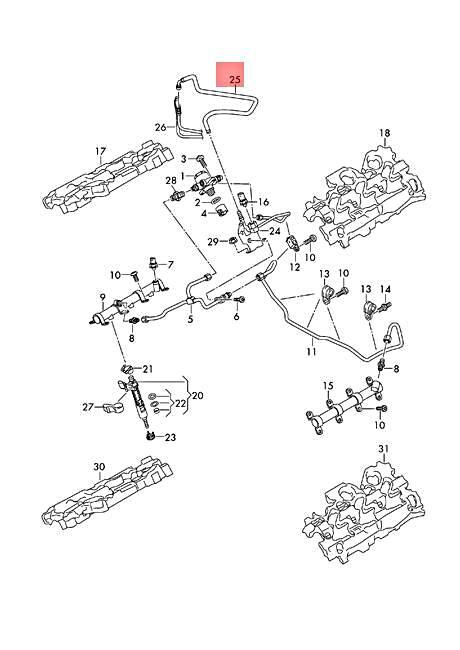 Genuine AUDI A4 Avant S4 quattro A5 S5 Cabriolet Fuel Line 06M133986AC ...
