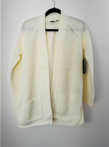 Cyrus Knits Open Front Cardigan with Pockets Bone Small | eBay