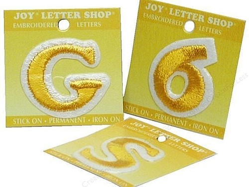 JOY LETTER SHOP Cooper Font GOLD Embroidered LETTERS and NUMBERS | eBay