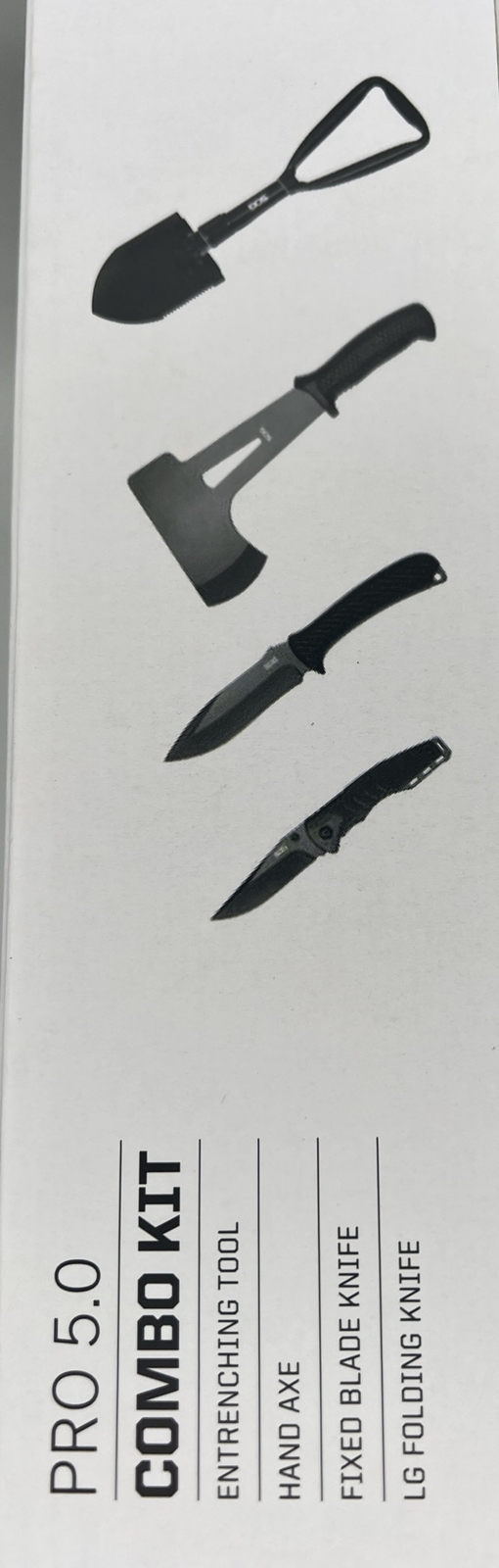 “SURVIVAL KIT” SOG PRO 5.0 Shovel, Axe, Fixed Blade, Folding Knife Set ...