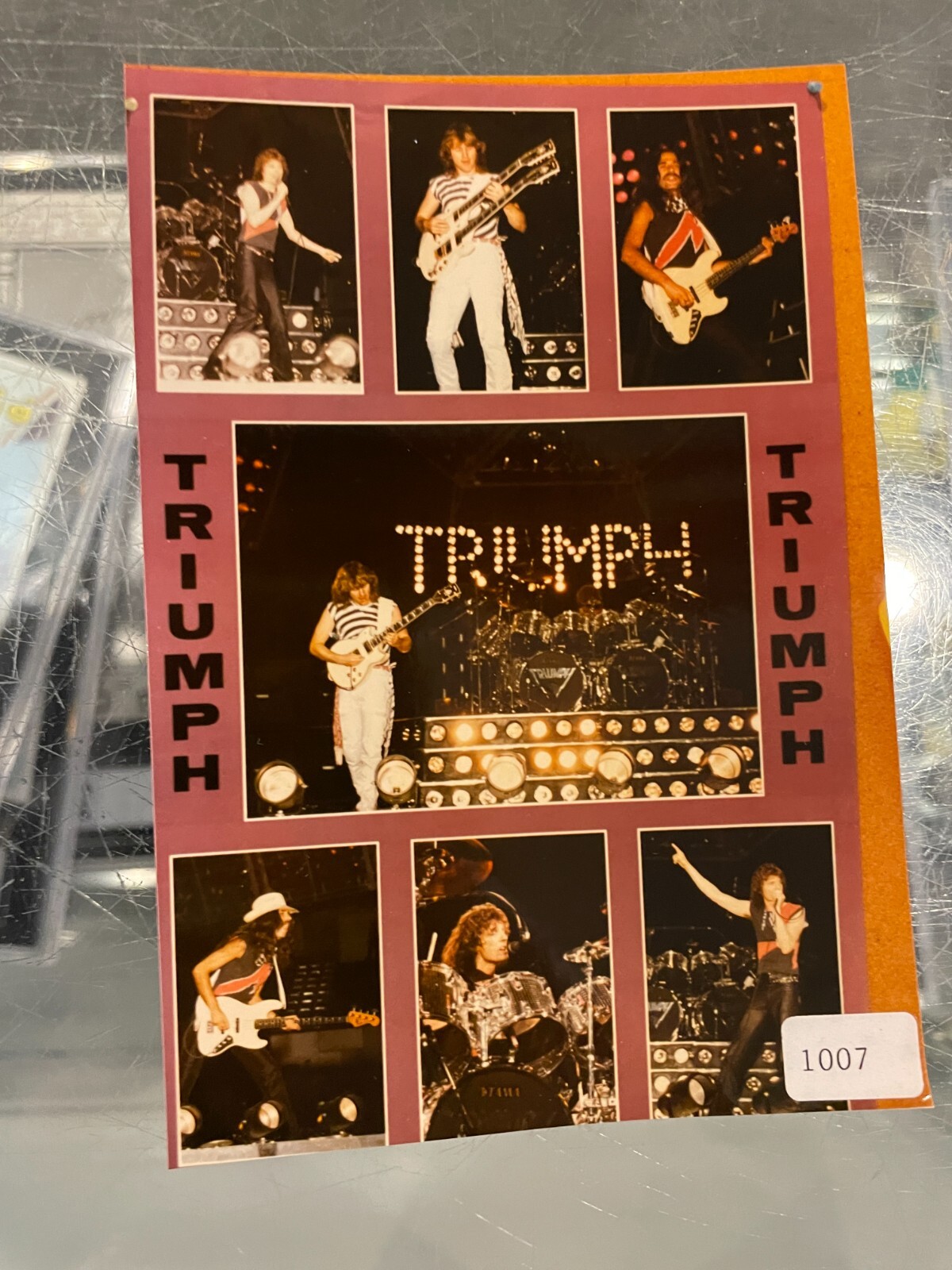 TRIUMPH ROCK BAND ONE STOP 4X6 SALESMAN SAMPLE MINI POSTER #1007 RARE ...