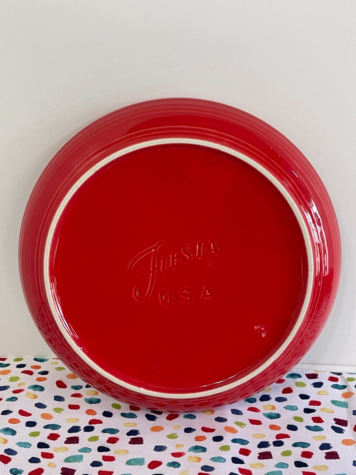 Fiestaware Scarlet Dinner Bowl Plate Fiesta Red 10 3/8 inch Deep Plate ...
