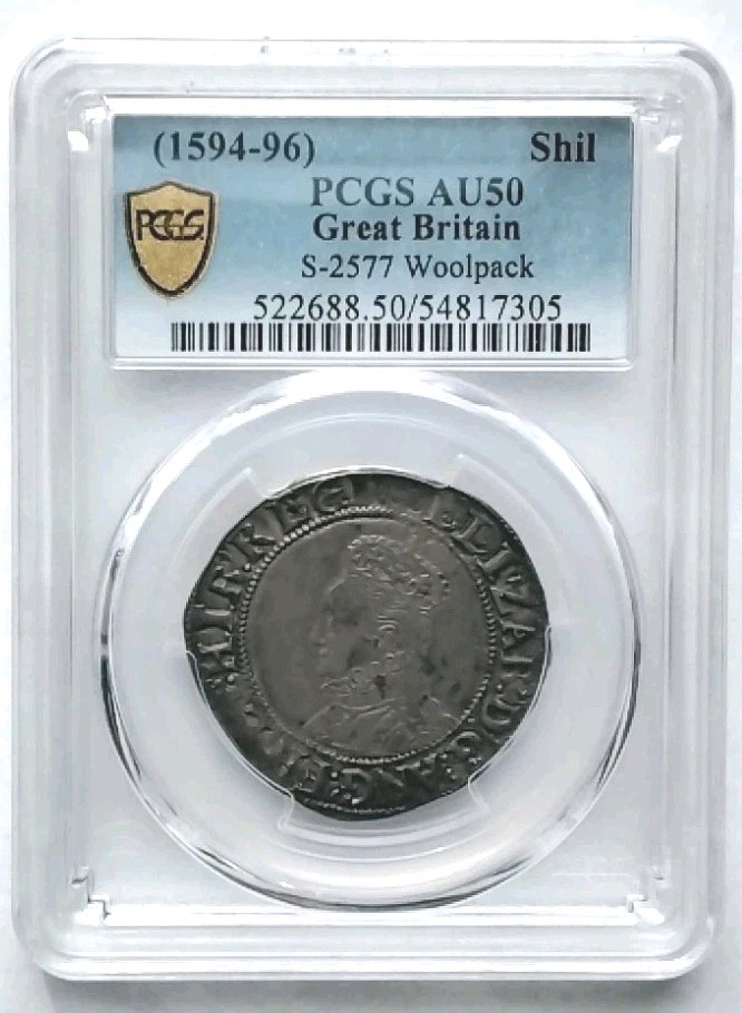 1558-1603 QUEEN ELIZABETH I GREAT BRITAIN SILVER HAMMERED SHILLING PCGS ...
