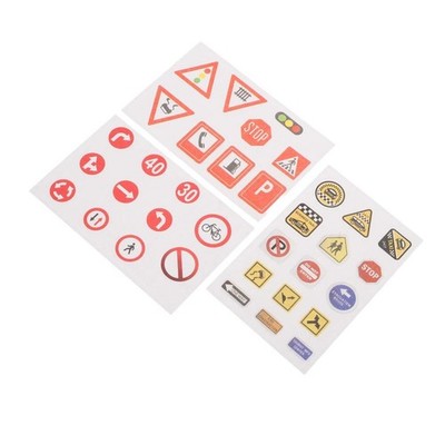 30 Pcs Traffic Sign Sticker Adhesive Road Signs Decal High Visibility ...