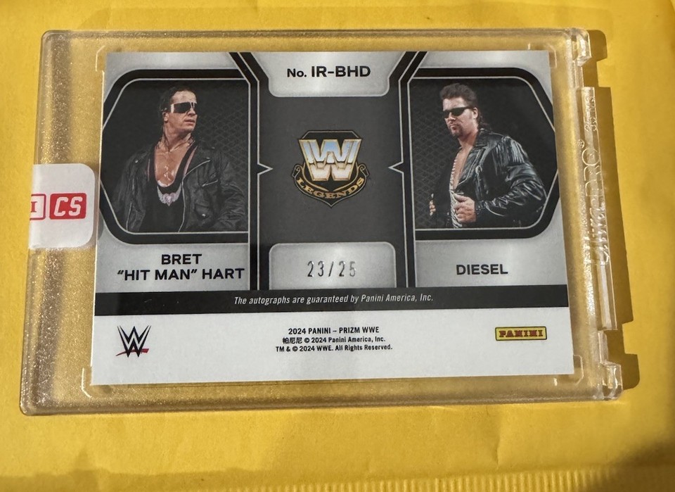 2024 WWE Panini Prizm Bret Hitman Hart Diesel Iconic Rivals Dual Auto ...