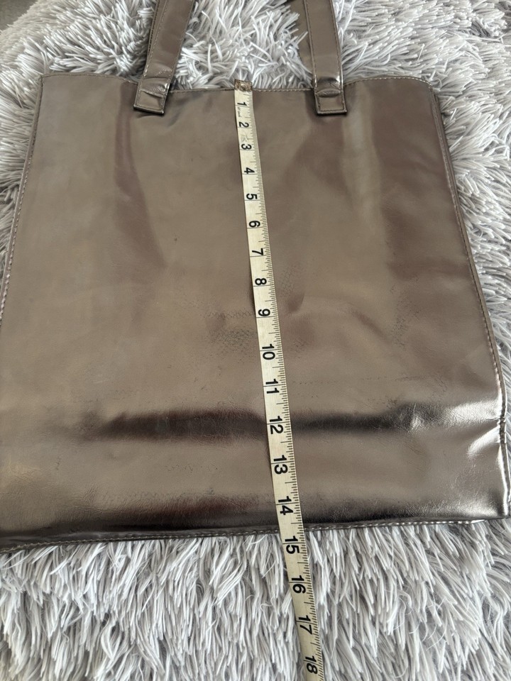 Ladies DKNY Silver Metallic Tote Shopper | eBay UK