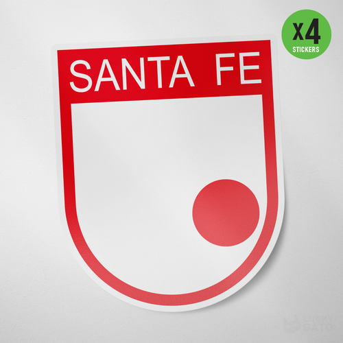Independiente Santa Fe Colombia 4 Pack Sticker Vinyl Decal Calcomania ...