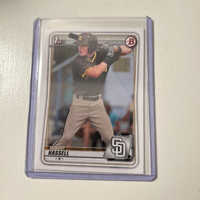 2020 Bowman Draft 1st Bowman Paper Robert Hassell San Diego Padres BD ...