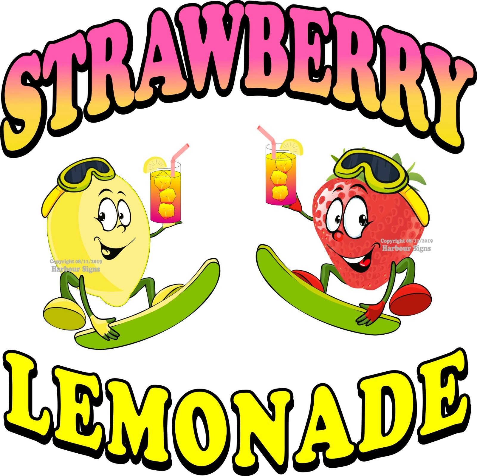 Strawberry Lemonade DECAL (Choose Your Size) Concession Food Truck ...