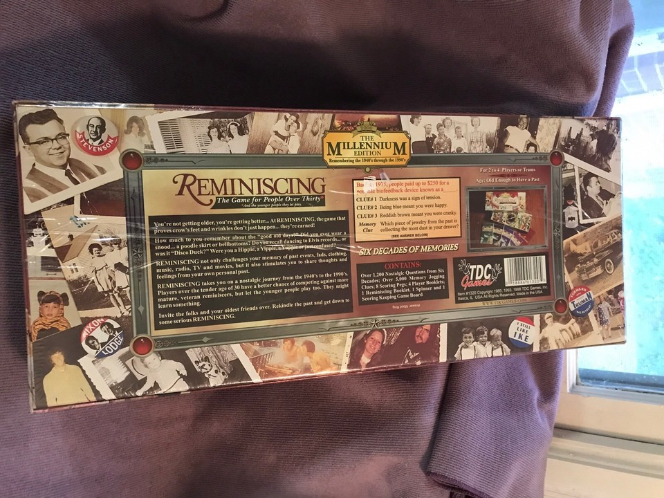 Reminiscing Board Game Millennium Edition Sealed New In Box | eBay