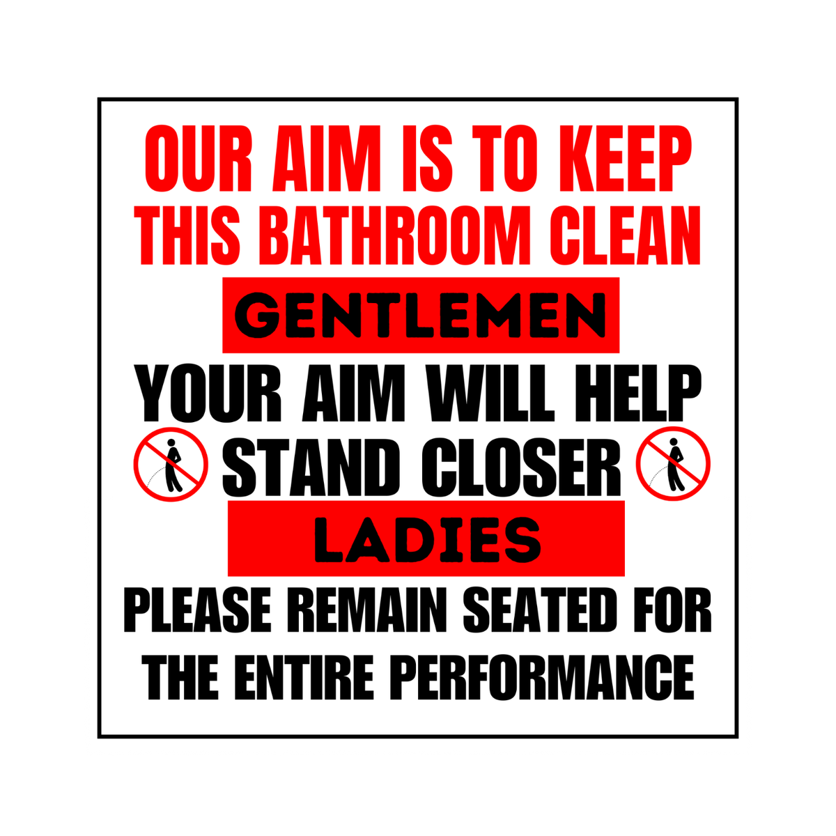 Bathroom Cleaning Signs