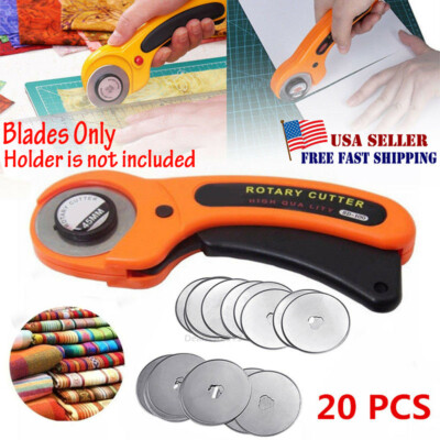 20pcs Rotary Cutter Blades Quilters Sewing Patchwork Fabric Spare Blade ...