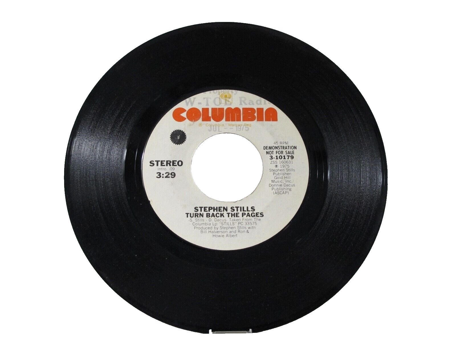 45 RECORD - Stephen Stills - TURN BACK THE PAGES | eBay