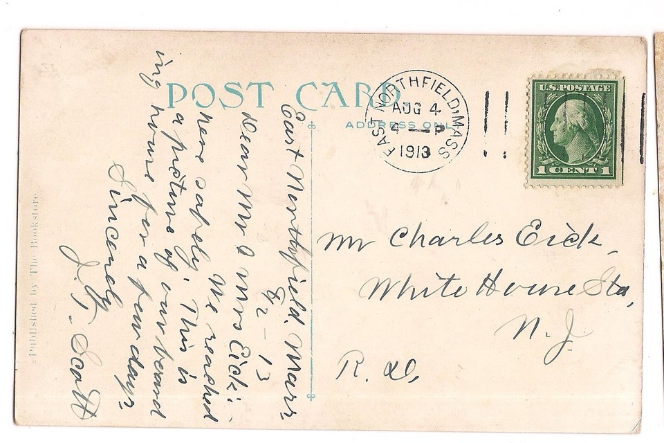 PERRY'S POND & MARQUARD HOTEL East Northfield MA Postcard Massachusetts ...