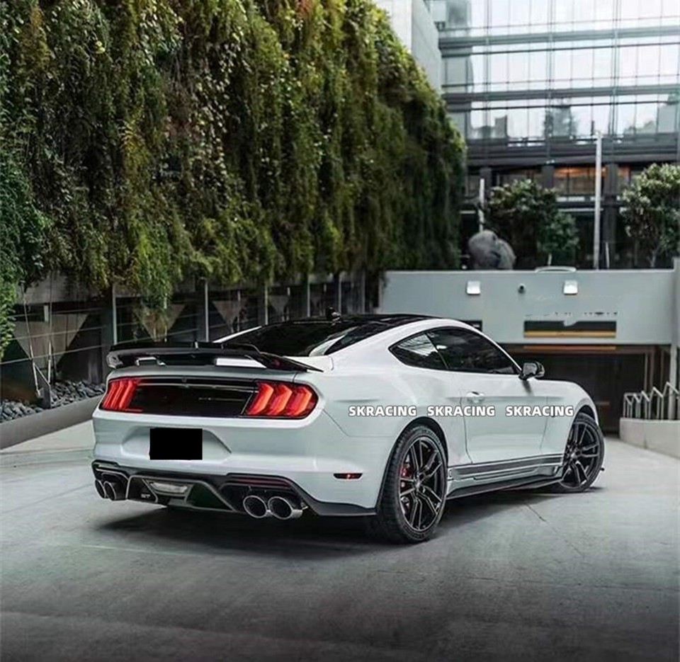 Carbon Fiber Double Layer Rear Trunk Spoiler GT500 Style Fits Ford ...