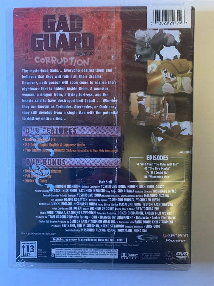 Gad Guard - Vol. 2: Corruption (DVD) English Or Japanese Options New ...