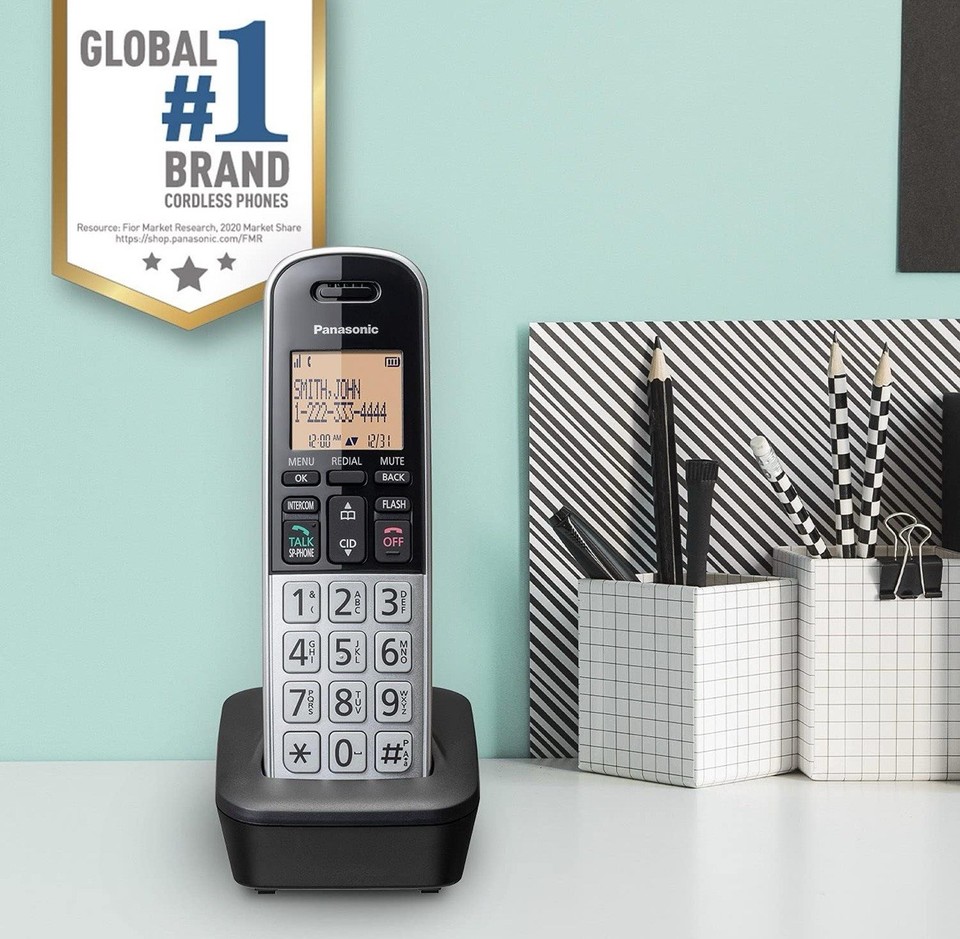 Panasonic Compact Cordless Phone With DECT 6.0 And Illuminated HS ...