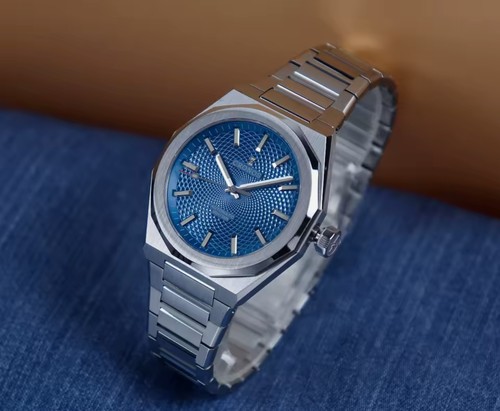 Cronos Watch 39Mm Skyline Automatic Watch PT5000 -Blue Perlage Dial ...