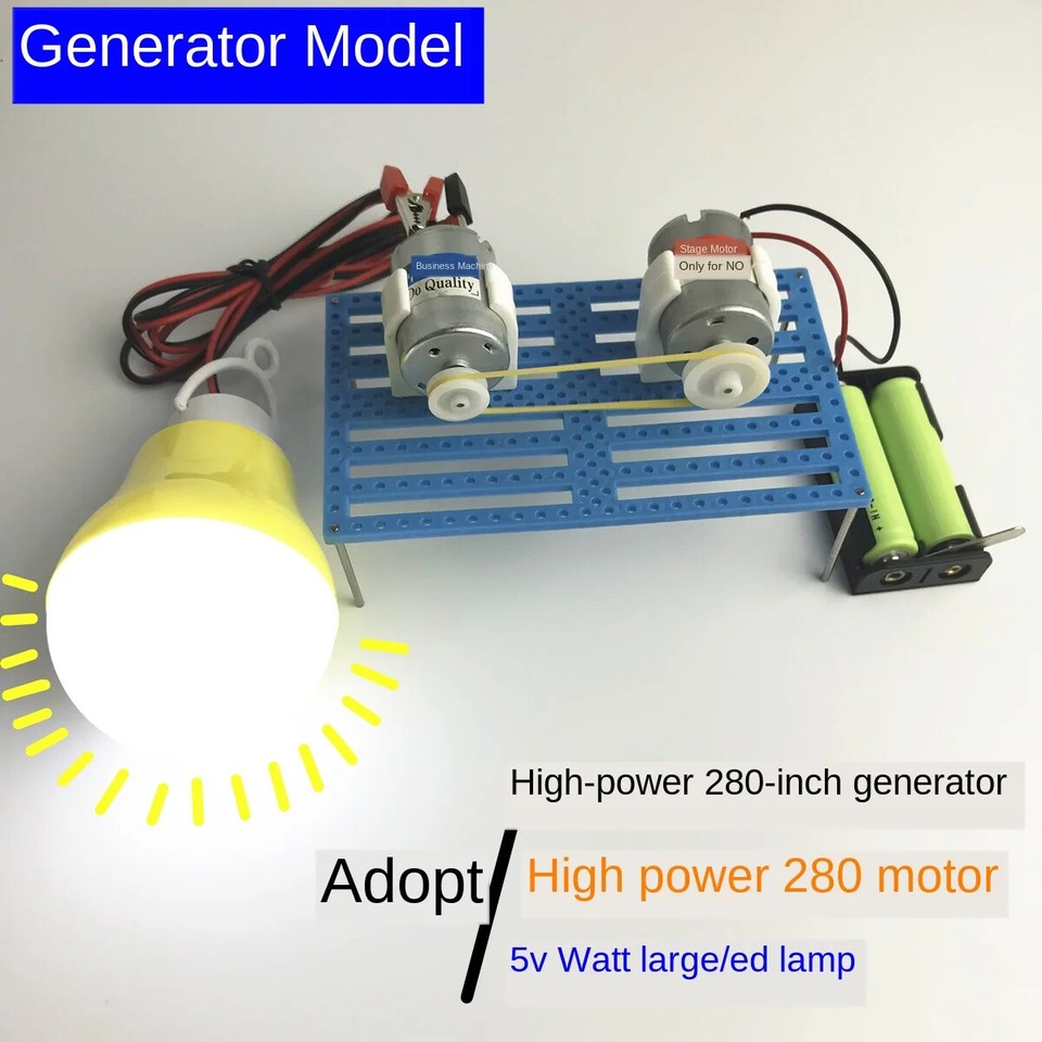 DC Motor Generator Model Student Hand Shaking Power Generation Model 5v ...