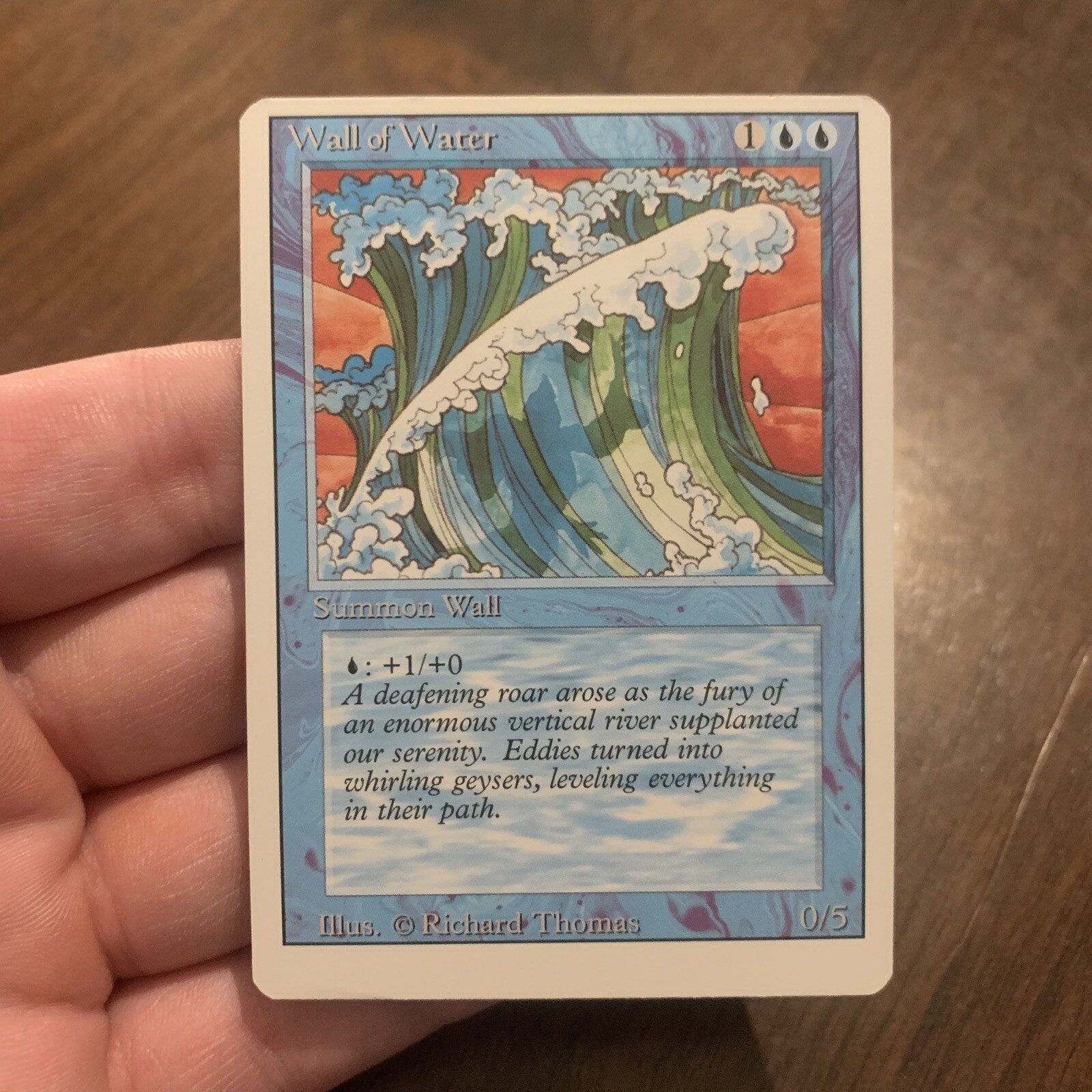 MTG Wall of Water Revised Edition Regular Uncommon Error Miscut 1994 | eBay