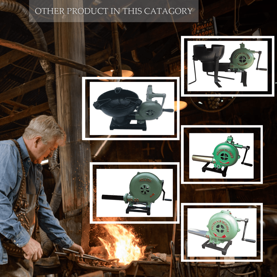 Blacksmith's Large Forge Furnace with Hand Blower Pedal Type Handle Fan ...