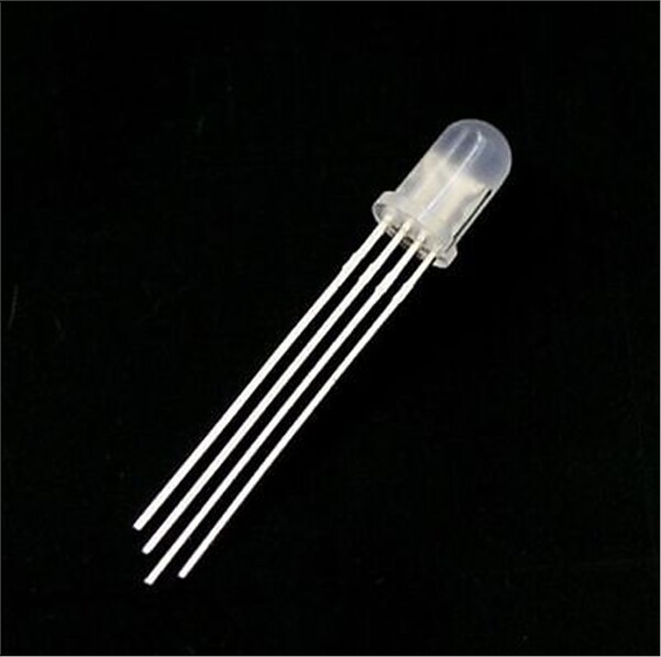 100Pcs Common Cathode Super Bright Diffused Rgb Bulb Lamp F5 5Mm Led 4 ...