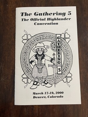 RARE! Gathering 5 Official Highlander Convention Catalog TV Series 2000 ...