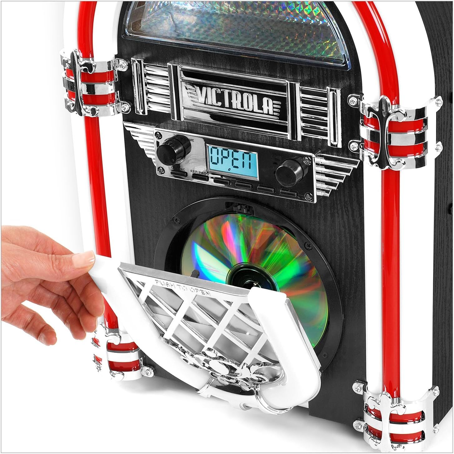 Victrola VJB-125 Retro Countertop Jukebox With CD Player and Bluetooth ...