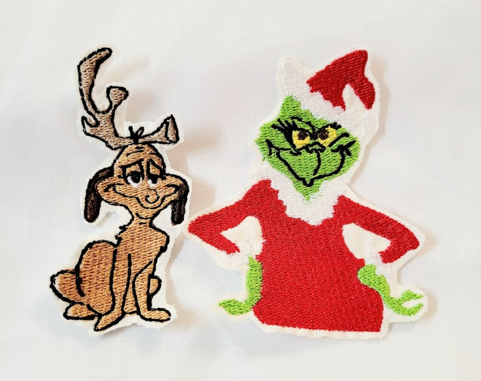 Embroidered Christmas Grinch Applique Set | eBay