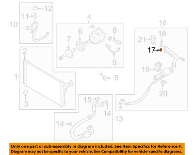 KIA OEM 11-18 Optima 2.4L Air Conditioner Heater-Return Line O-ring ...