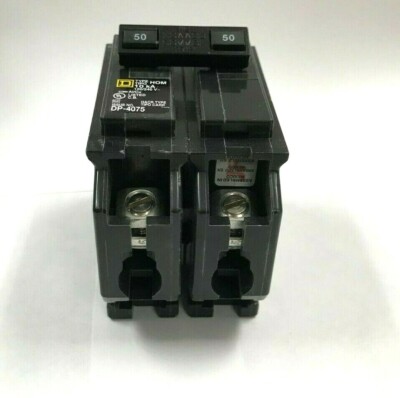 Square D 50 Amp 2-Pole Circuit Breaker Homeline HOM250 | eBay