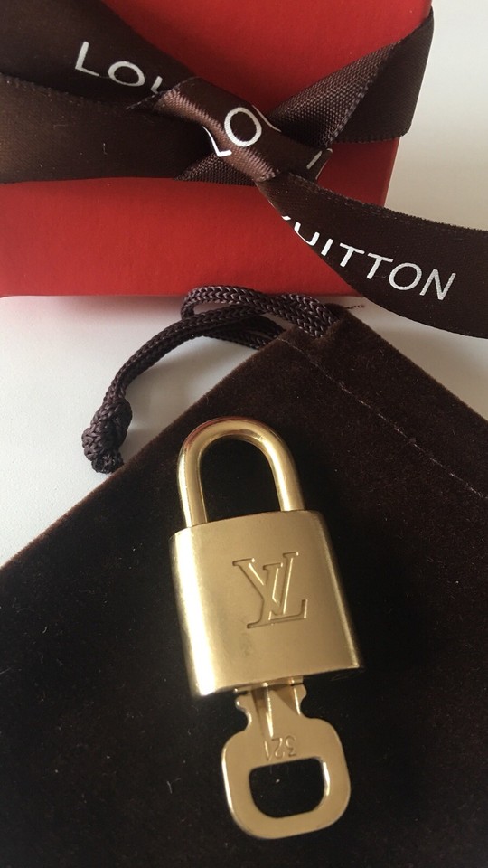 LOUIS VUITTON LOCK & KEY PADLOCK - COMES POLISHED FITS ALL BAGS BOX W ...