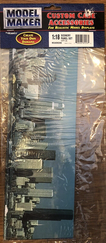 Model Maker Custom Case Accessories 1:18 3 Piece Scenery Panels (City ...