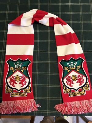 Official Wrexham AFC Red And White Bar Scarf From Club Shop Welcome To ...