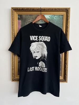 Vintage 90s Vice Squad Last Rockers Punk Rock Band Black T-shirt Sz M ...