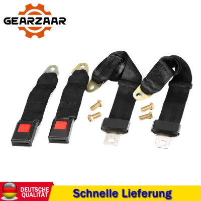 2x 2 Punkt Sicherheits-gurt Universal Beckengurt Statik Stapler Bus LKW ...