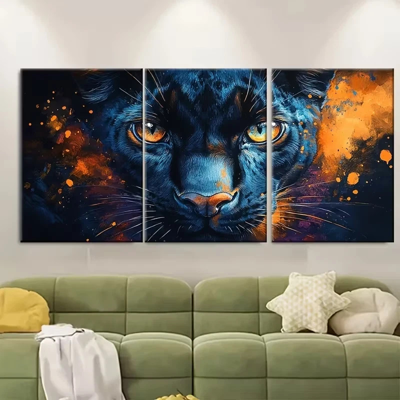 3pcs Watercolor Panther Wall Art Canvas Unframed/Framed | eBay Australia